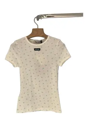 Miu Miu Floral T-shirt - White