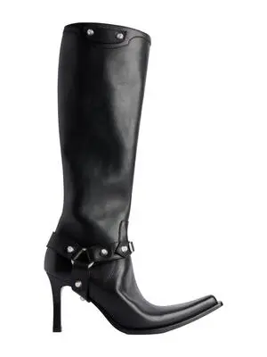 Balenciaga City 90mm Boot With Harness - Black