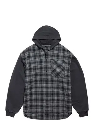 Balenciaga Hooded Hybrid Shirt - Grey & Silver