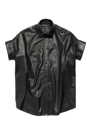 Balenciaga Tucked Sleeves Shirt - Black