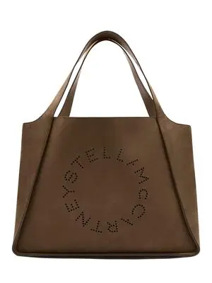 Stella McCartney Logo Large Tote Bag - Moka