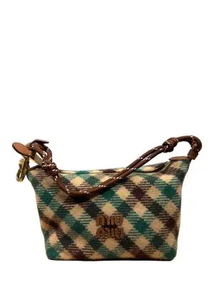 Miu Miu Plaid Wool Handbag - Green