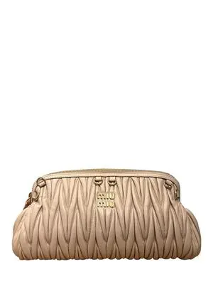 Miu Miu Pleated Holiday Pouch Bag - Pink