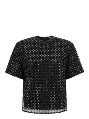 Remain Birger Christensen Beaded Oversize Top Black