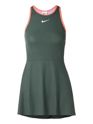 Nike Slam Mesh-paneled Dri-fit Tennis Dress - Green