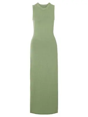 Sir The Label Lula Open-back Knitted Maxi Dress - Green