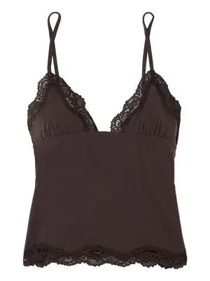 SKIMS Fits Everybody Lace Triangle Cami - Brown