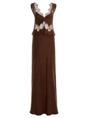THIRD FORM Visions Lace Maxi Dress - Brown