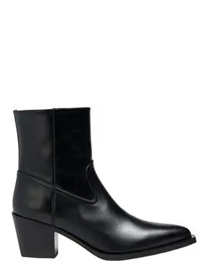STUART WEITZMAN Tate Leather Ankle Boots - Black