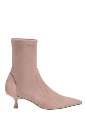 STUART WEITZMAN Naomi 50 Suede Sock Boots - Blush