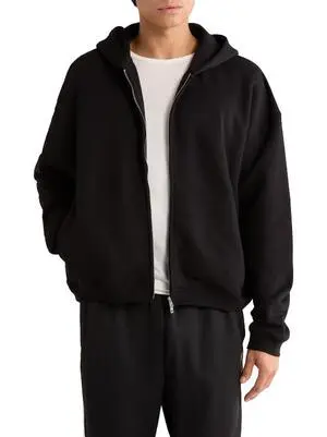 REPRESENT Initial Oversize Full Zip Hoodie - Black