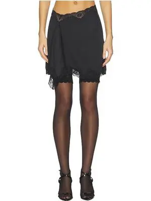 VAILLANT Signature Satin Mini Skirt - Black