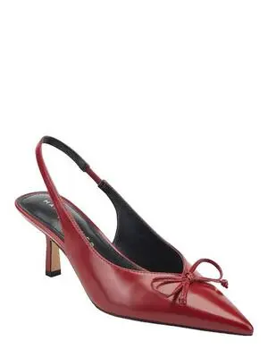 Marc Fisher Gretel Slingback Pointed Toe Bow Pump - Merlot