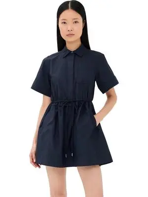 Simkhai SIMKHAI Dawson Shirt Dress Dark Midnight