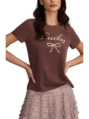 Lucky Brand Classic Bow T-shirt - Bitter Chocolate