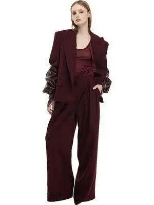 MOTHER OF ALL Doris Oversized Jacket Burgundy