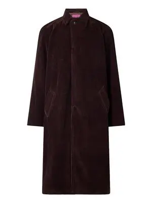 THE ELDER STATESMAN Cotton-corduroy Overcoat - Brown