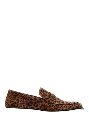 Amina Muaddi Tilda Leopard-print Loafers - Brown