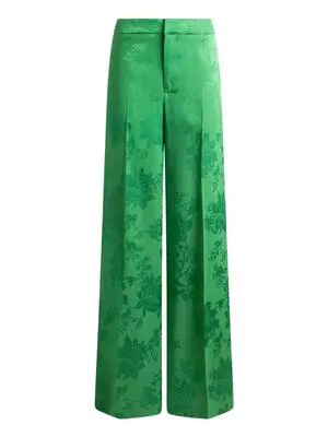 Etro Flared High-waisted Trousers - Green