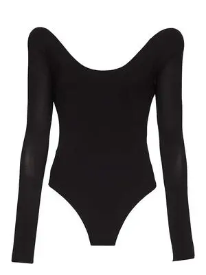Alaïa Curved Bodysuit - Noir Alaia