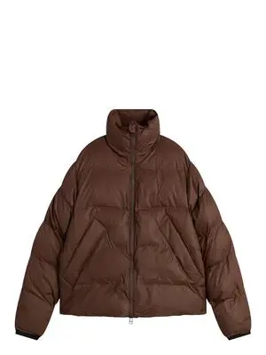 KASSL EDITIONS X Tretorn Hybrid Shelter Short Padded Jacket - Coffee Brown