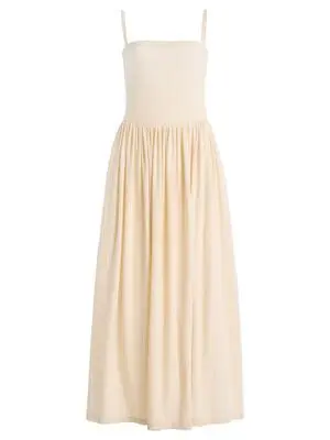 ANEMOS Gathered-waist Maxi Tank Dress - Ivory
