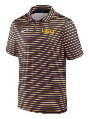 Nike Lsu Tour Stripe Dri-fit College Polo - Purple