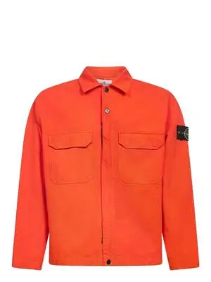 Stone Island Logo-patch Shirt - Orange