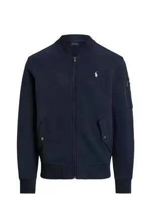 Polo Ralph Lauren Embroidered Bomber-style Sweatshirt - Blue