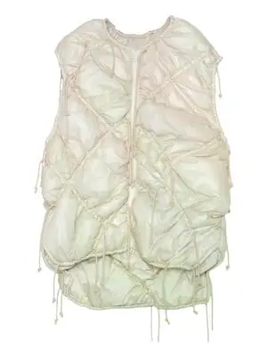 MULLER OF YOSHIOKUBO Quilted Drawstring Vest - Neutrals