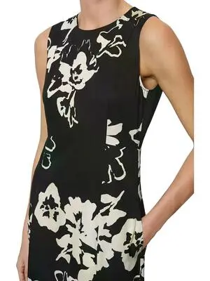 Marc O'polo Floral Print Sleeveless Dress - Black