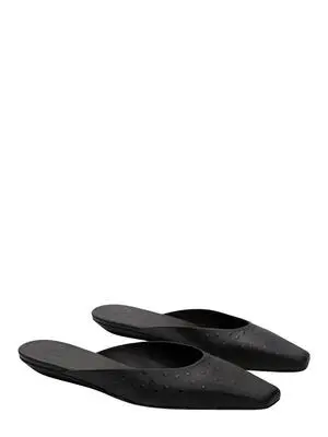 Loulou De Saison Alix Square-toe Mules - Black