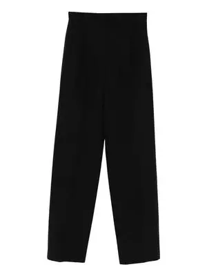 MAISON MARGIELA Pleated Straight Leg Trousers - Black