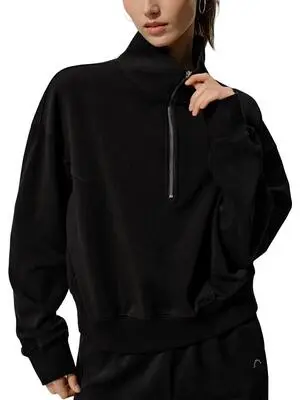 Lilysilk Heirloom '89 Half-zip Pullover - Black