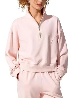 Lilysilk Heirloom '89 Half-zip Pullover - Blush-pink