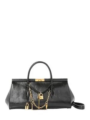 Dolce & Gabbana Leather Top Handle Bag - Black