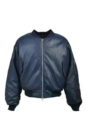 BREATH Zip-up Bomber Jacket - Blue