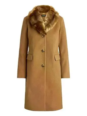 Ralph Lauren Shawl-collar Button Coat - Brown