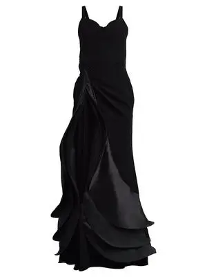 GAURAV GUPTA Gathered Lunar Gown - Black