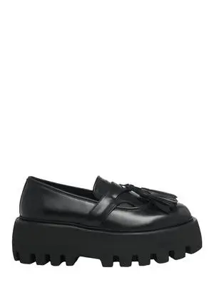 Alexander McQueen Leather Sofa Loafers - Black