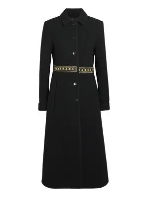 Etro Wool Beaded Overcoat - Black