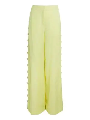 SIMKHAI Linen-Blend Studded Trousers