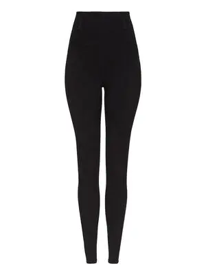 Alaïa Ribbed Leggings - Noir Alaia