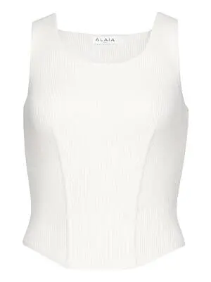 Alaïa Corset Top - Blanc Naturel