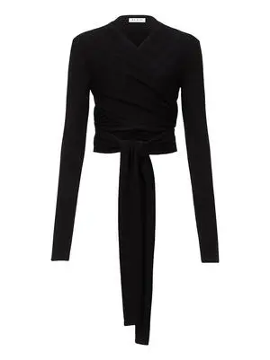 Alaïa Wrap Top - Noir Alaia