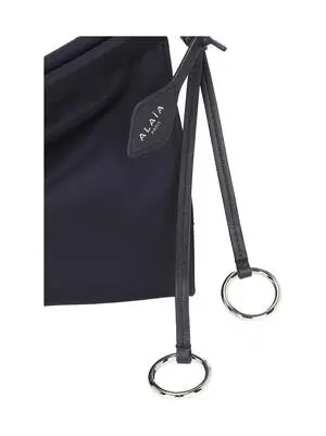 Alaïa Medium East West Bag In Nylon - Minuit