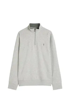 Polo Ralph Lauren Logo-embroidered Half-zip Sweatshirt - Light Grey