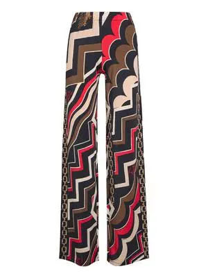 Emilio Pucci Istrice Printed Satin Trousers - Red