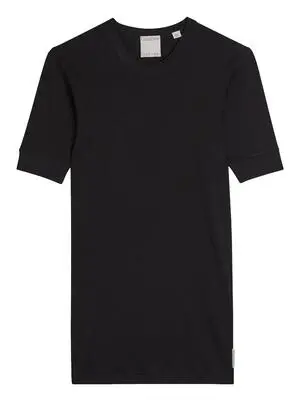 Calvin Klein Aubriella Ribbed Stretch-cotton T-shirt - Black