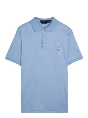 Polo Ralph Lauren Logo-embroidered Cotton Polo Shirt - Light Blue